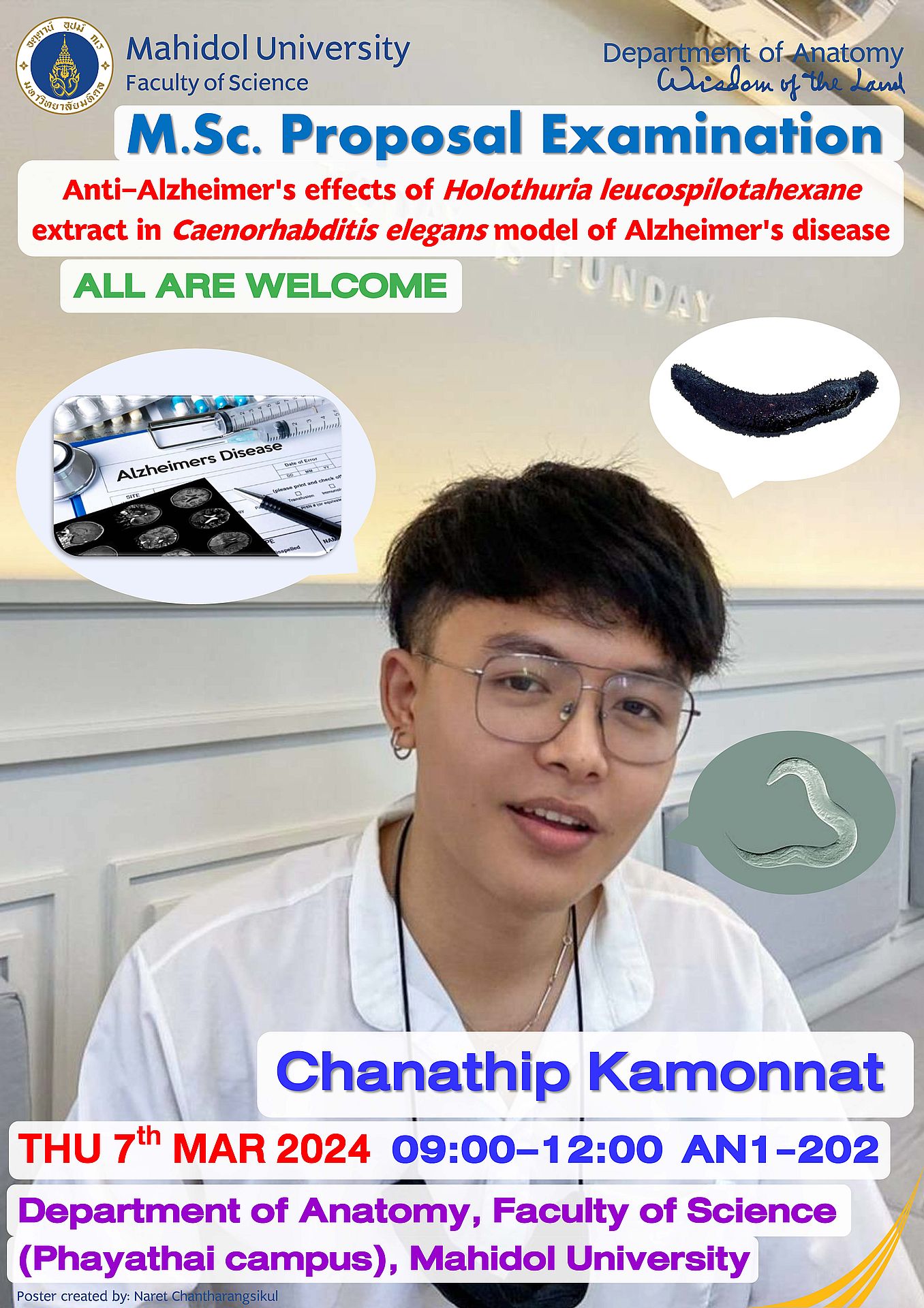 Chanathip Kamonnat’s M.Sc. Proposal Examination on Thursday 7th March ...