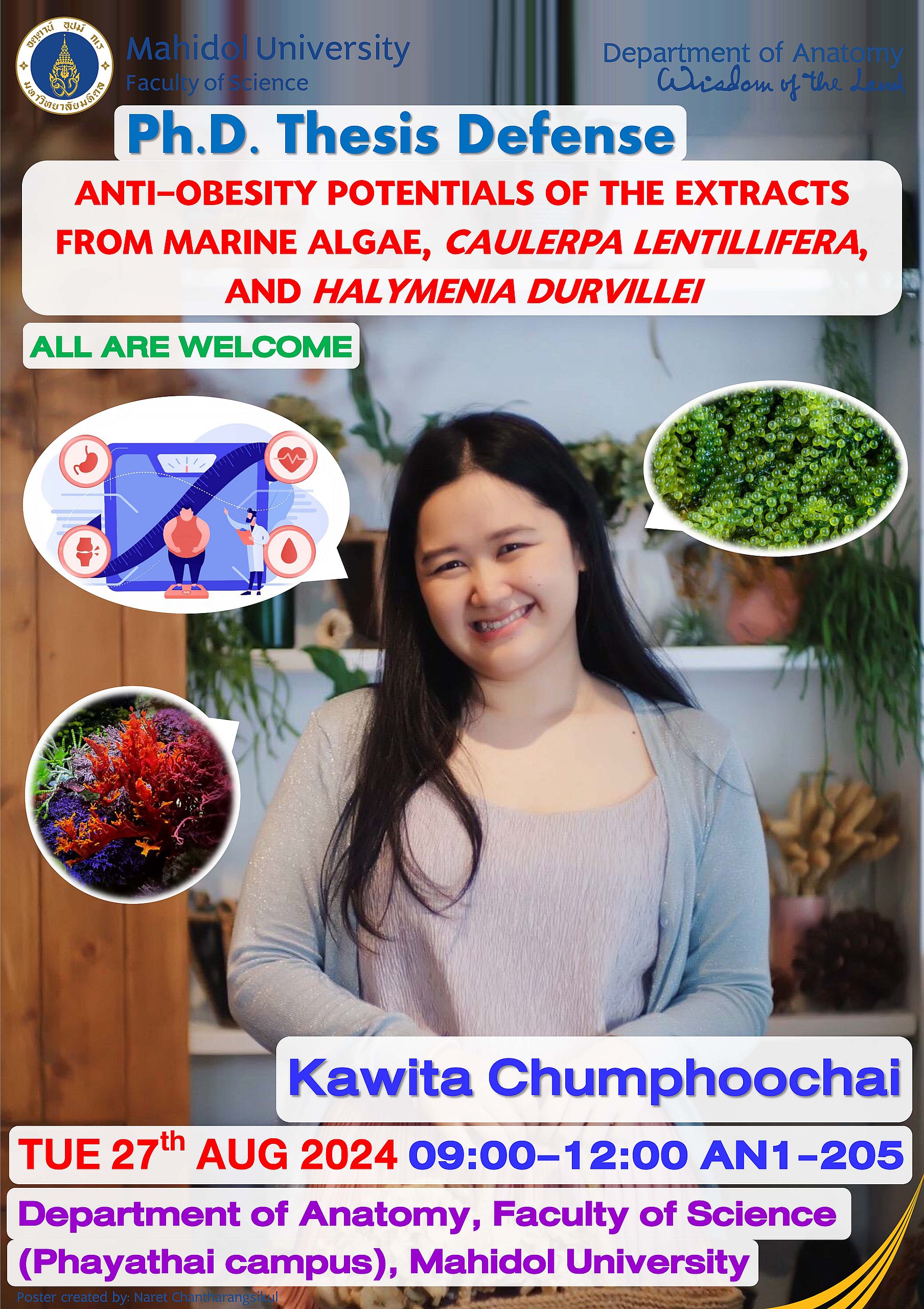 Kawita Chumphoochai’s Ph.D. Thesis Defense on Tuesday 27th August 2024 ...