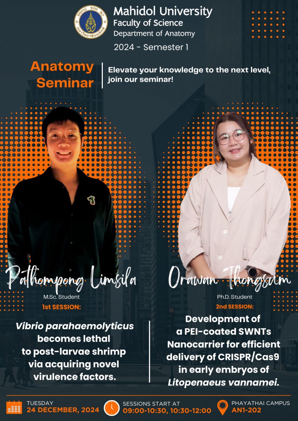 The 3rd Anatomy Seminar (2024 – Semester I) – #Anatomy SC Mahidol # ...