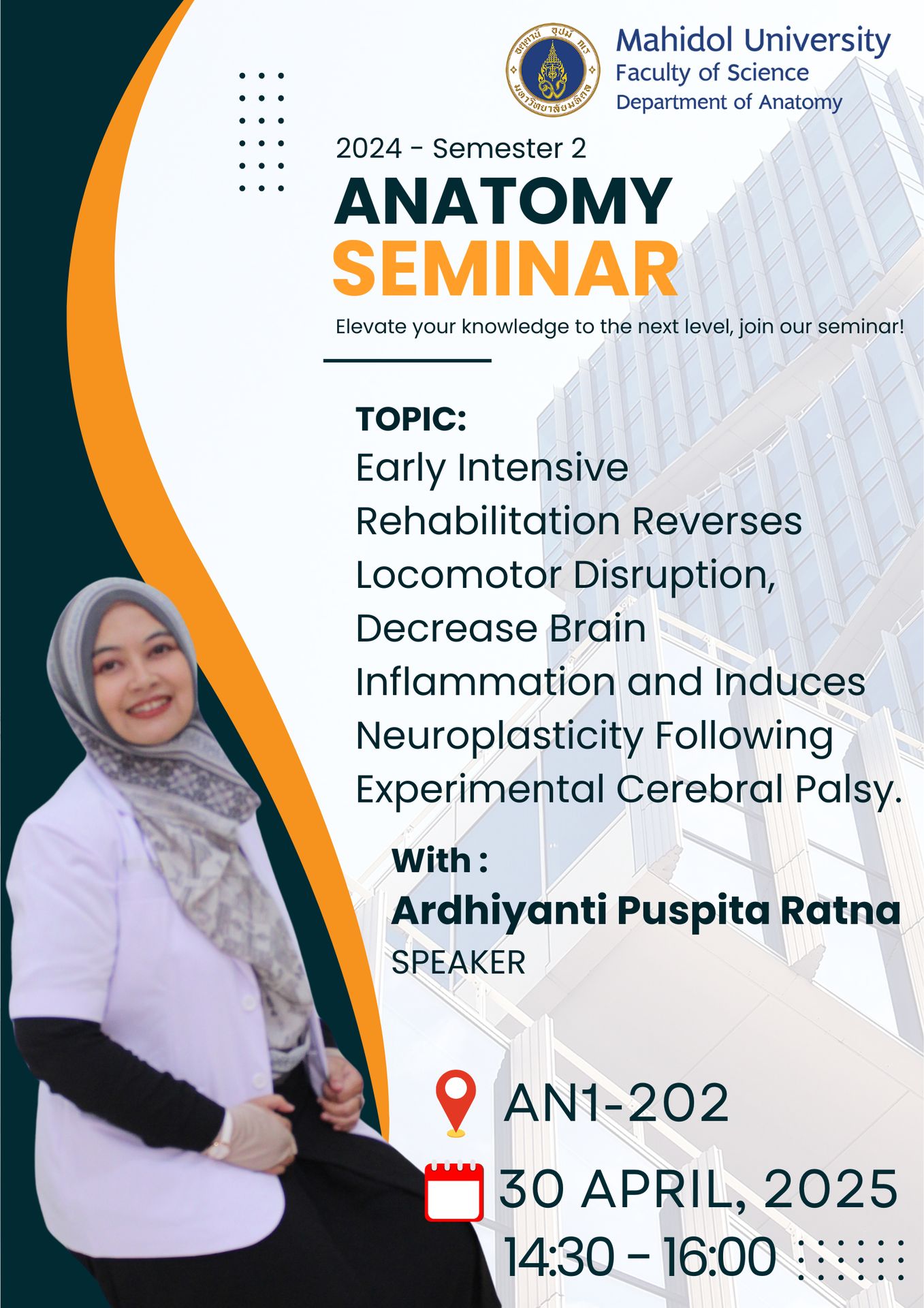 Schedule Anatomy Seminar (2024 – Semester II) – #Anatomy SC Mahidol # ...