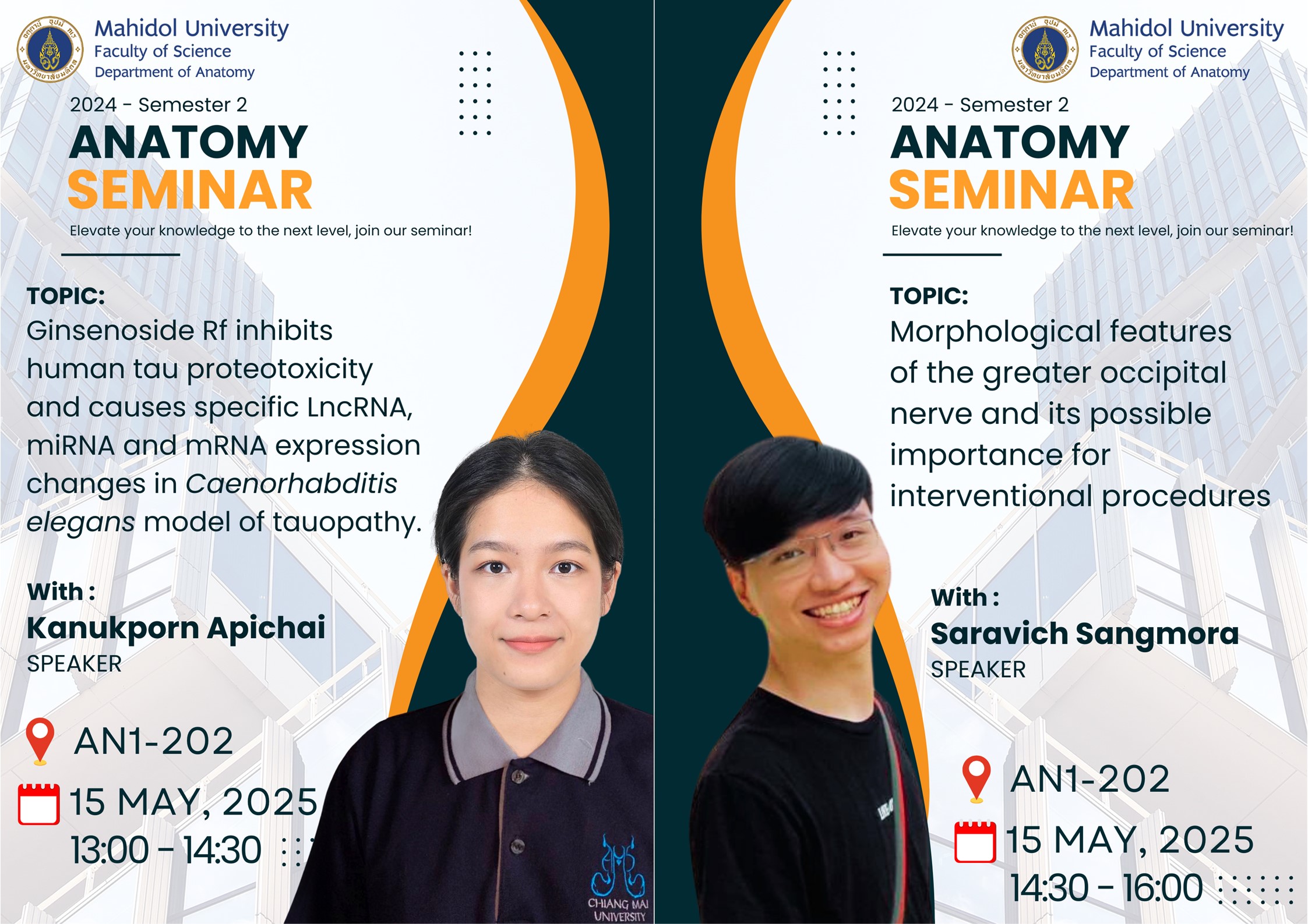 Schedule Anatomy Seminar (2024 – Semester II) – Day 5 – #Anatomy SC ...